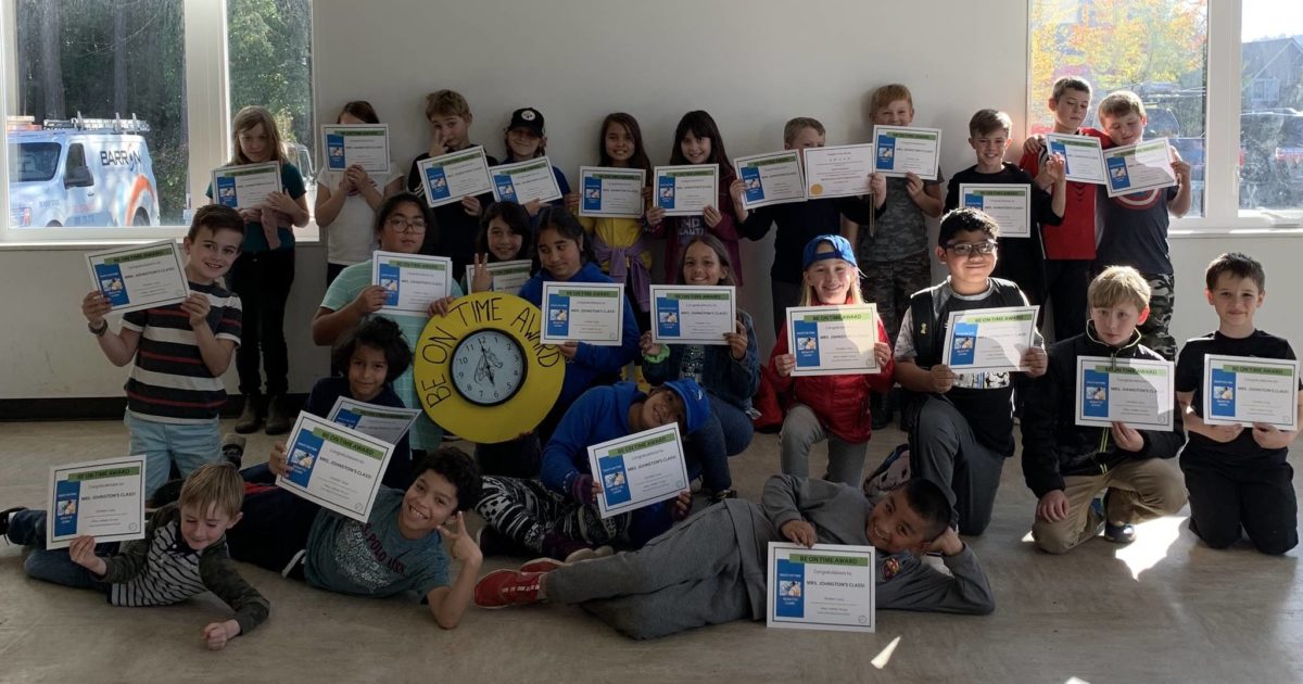 ‘Be on Time’ award given to third/fourth grade class | Islands' Sounder