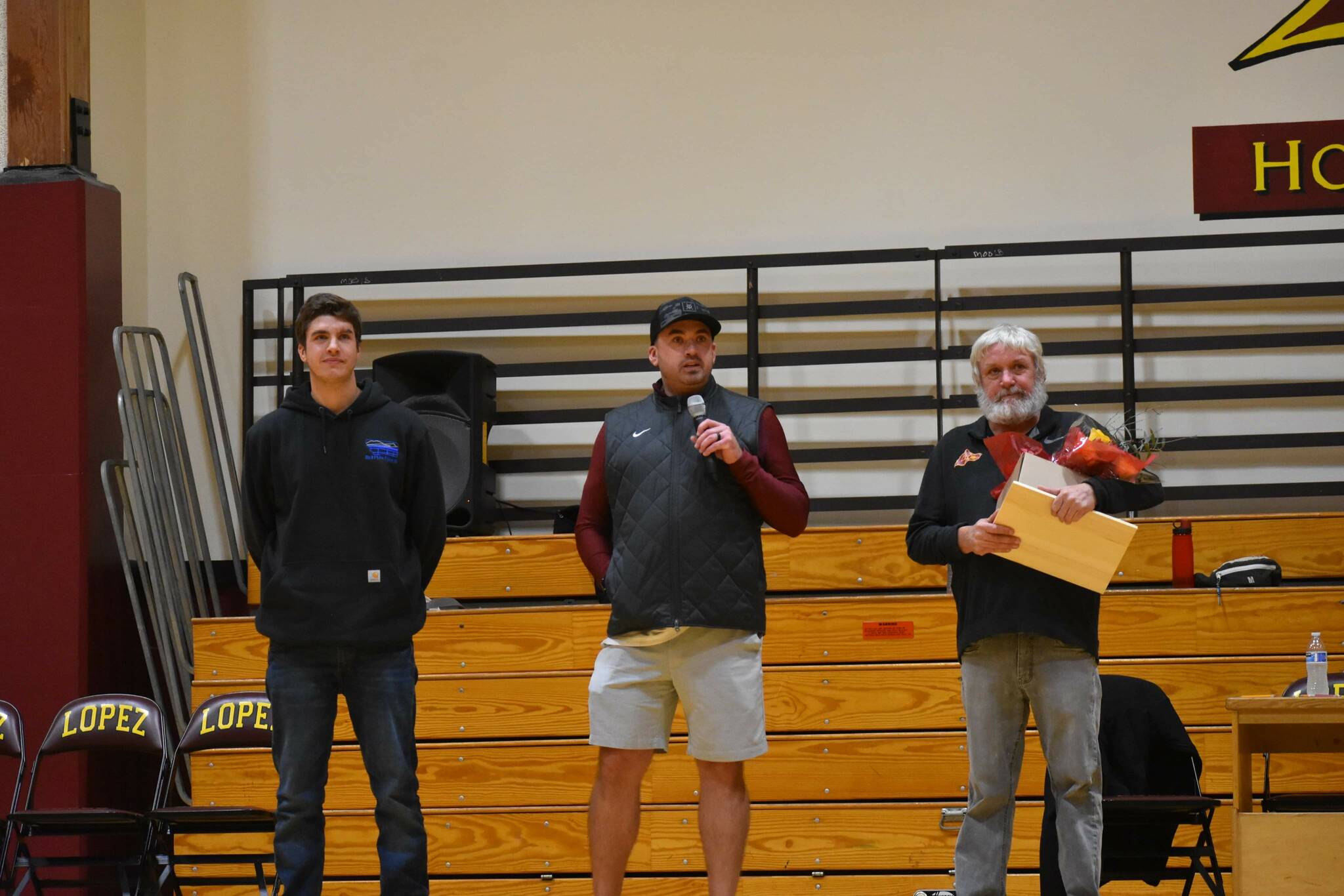 Islanders honor MR Buffum for coaching Lopez basketball for four ...