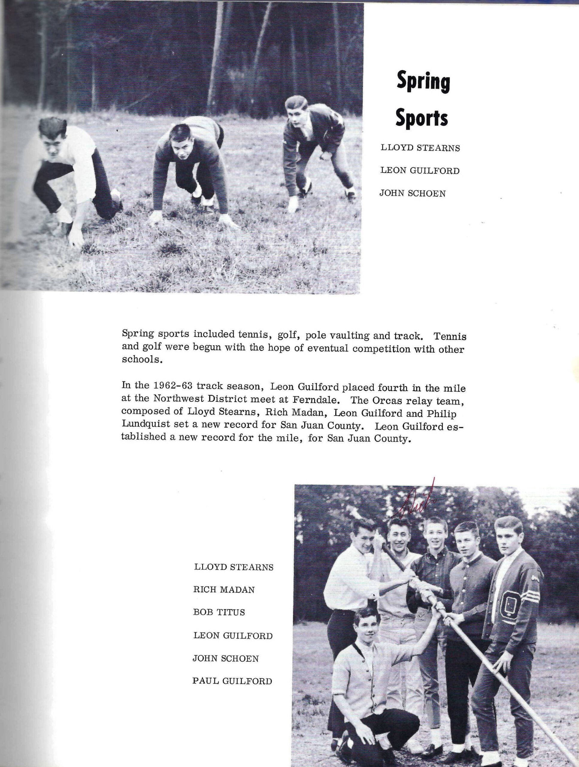 Orcas Island’s first track team debuted in the 1960s | Islands' Sounder